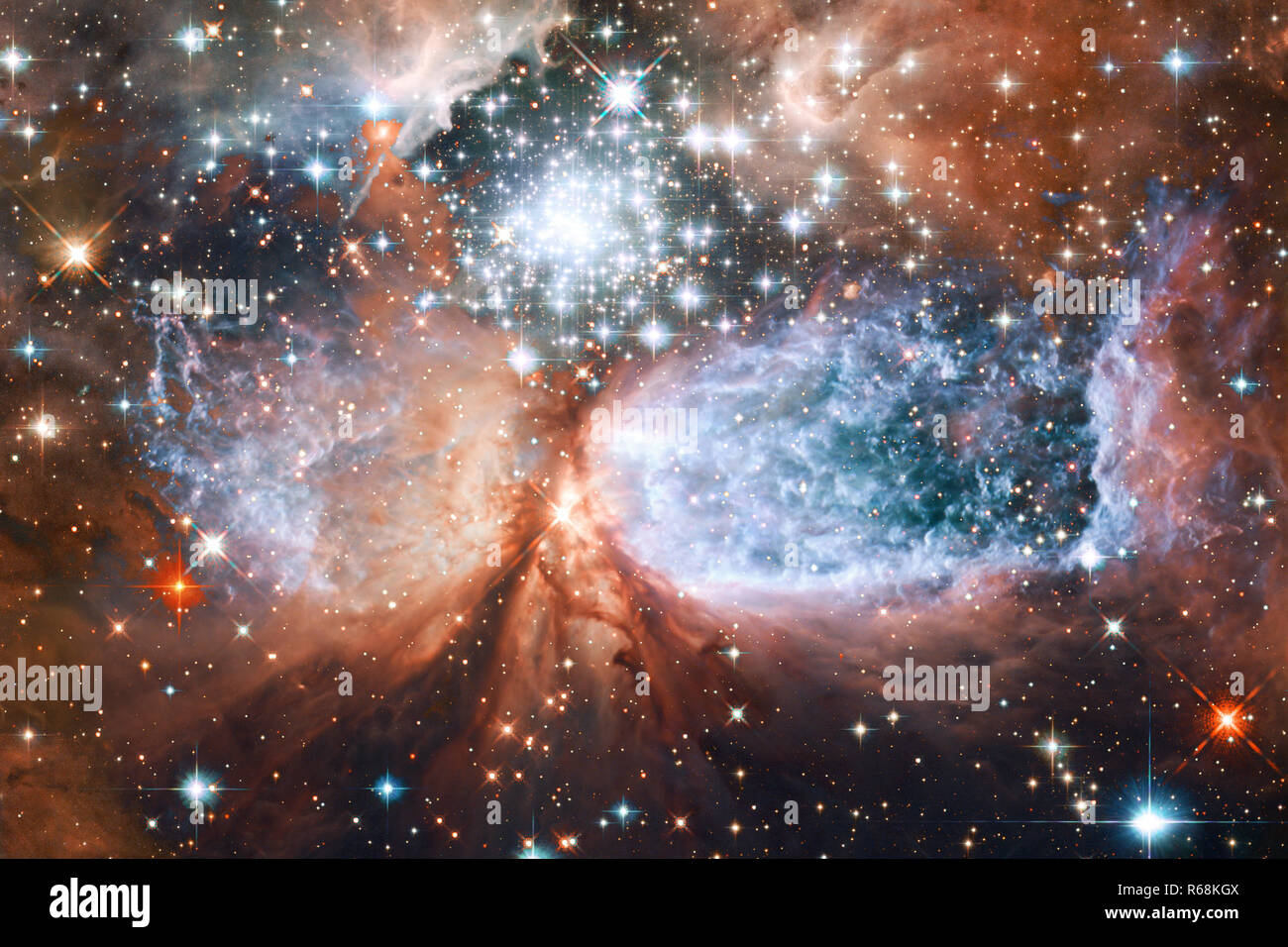 Stars, galaxies and nebulas in awesome cosmic image. Elements of this ...