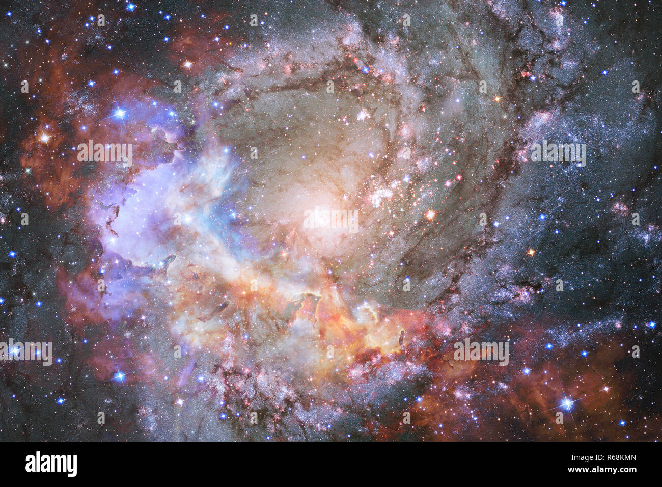 Nebula an interstellar cloud of star dust. Outer space image. Elements ...