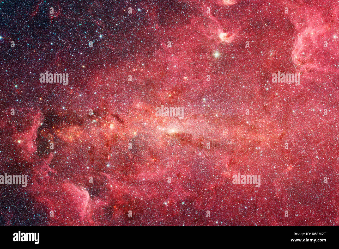 Outer space art. Nebulas, galaxies and bright stars in beautiful ...