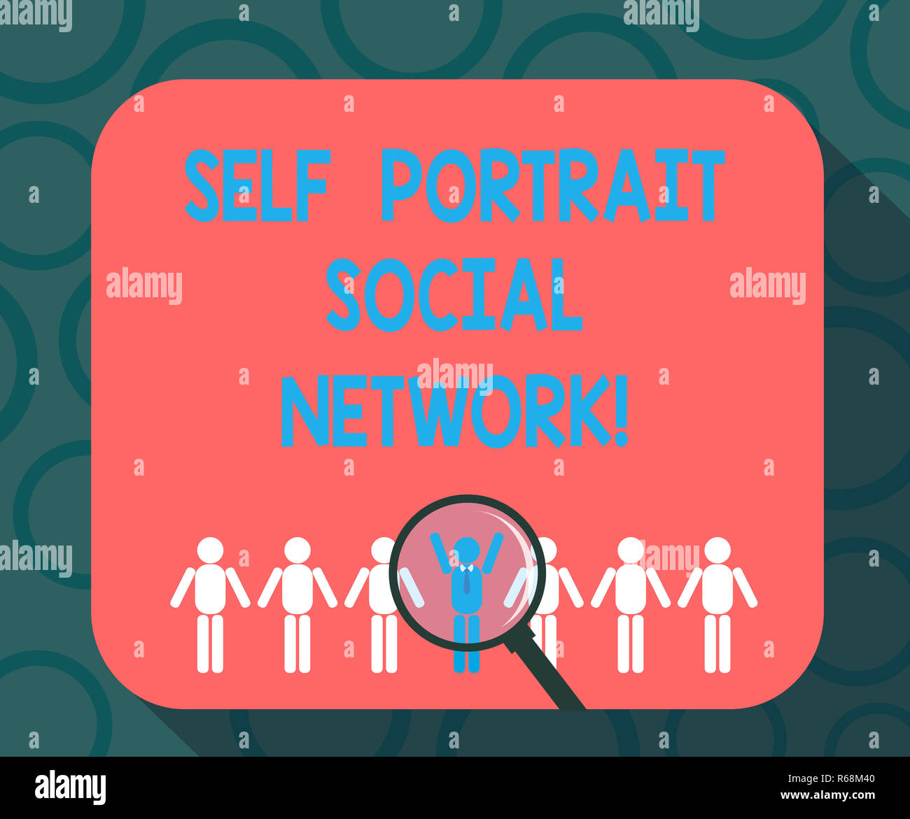Writing note showing Self Portrait Social Network. Business photo ...