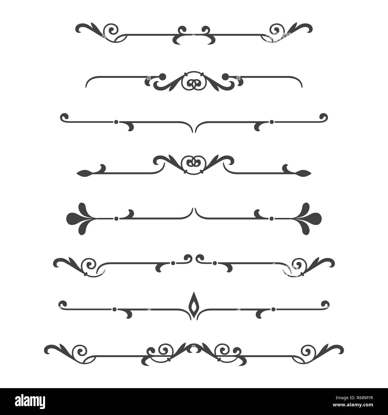 Dividers set,isolated on white background,stock vector illustration ...