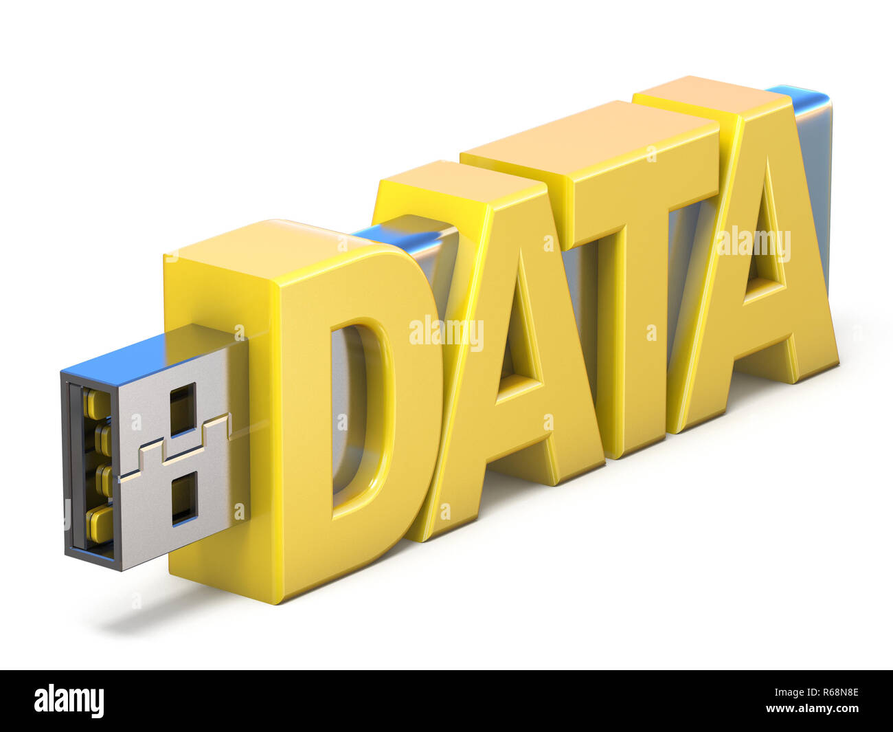USB flash memory stick with word DATA 3D Stock Photo - Alamy