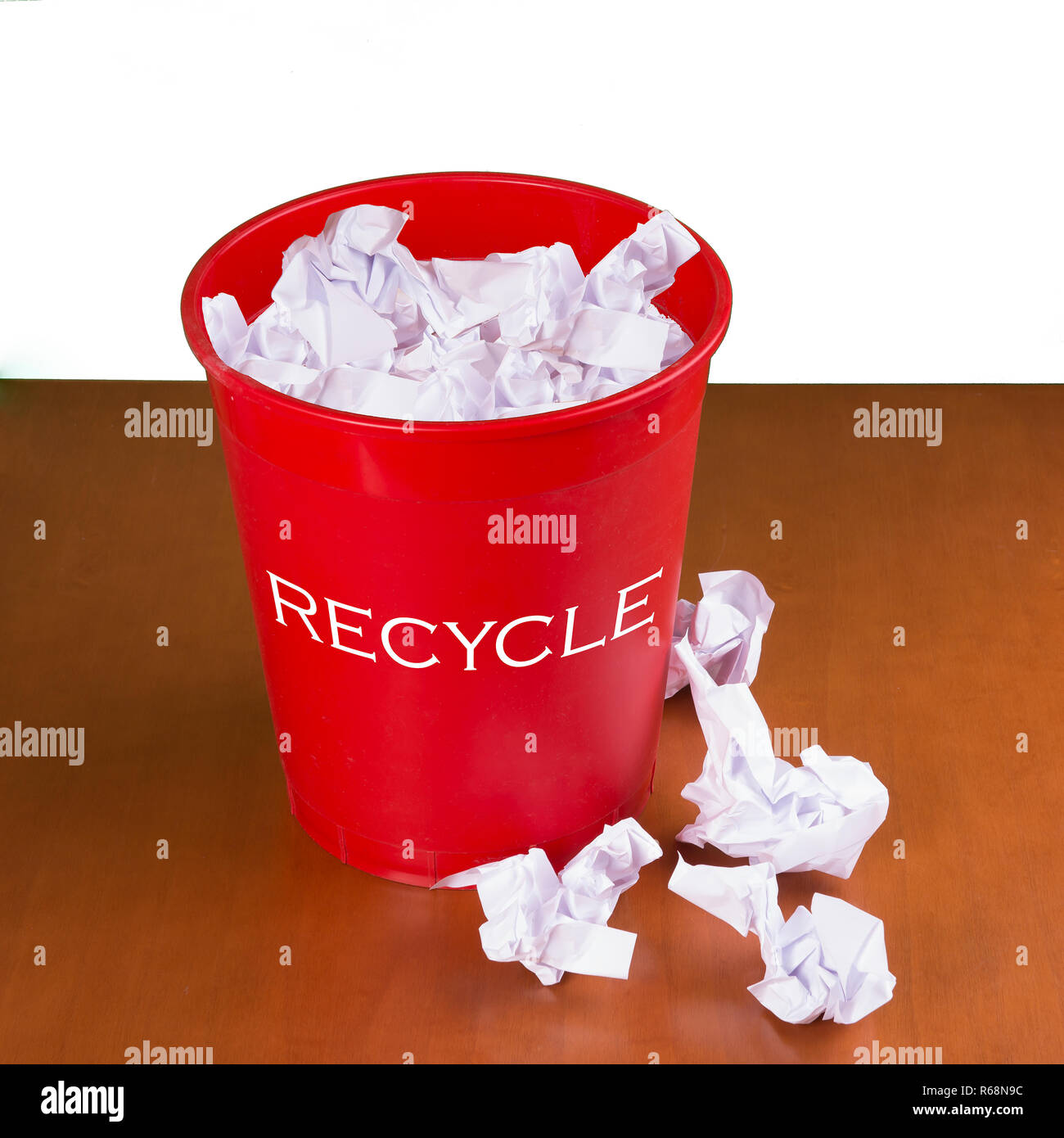 waste paper basket to be recycled Stock Photo - Alamy