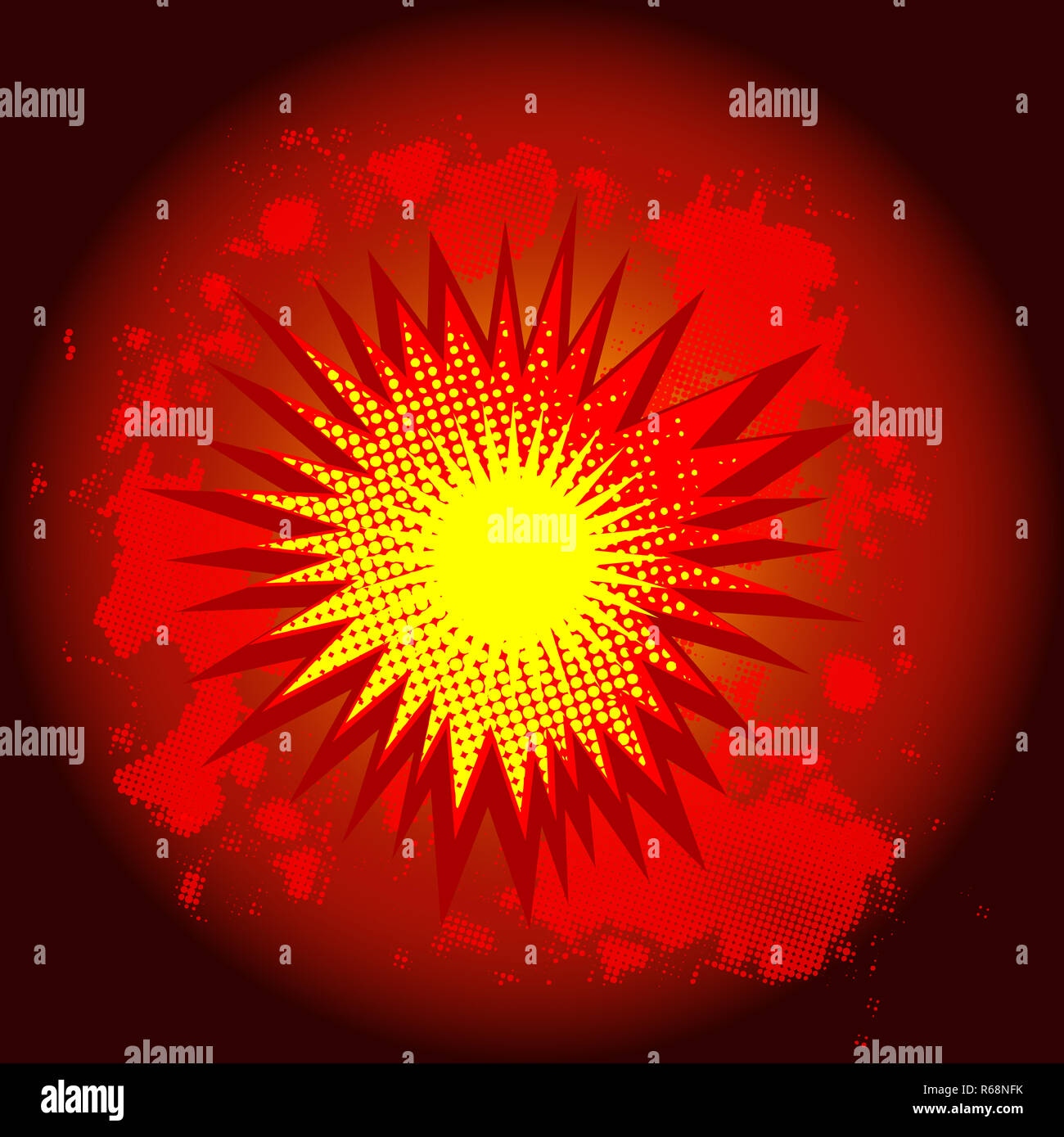 Red Cartoon Explosion Stock Photo - Alamy