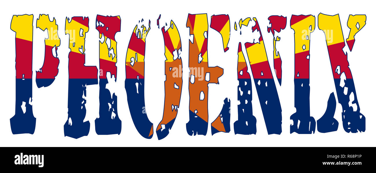 Arizona State Flag With Phoenix Stock Photo - Alamy