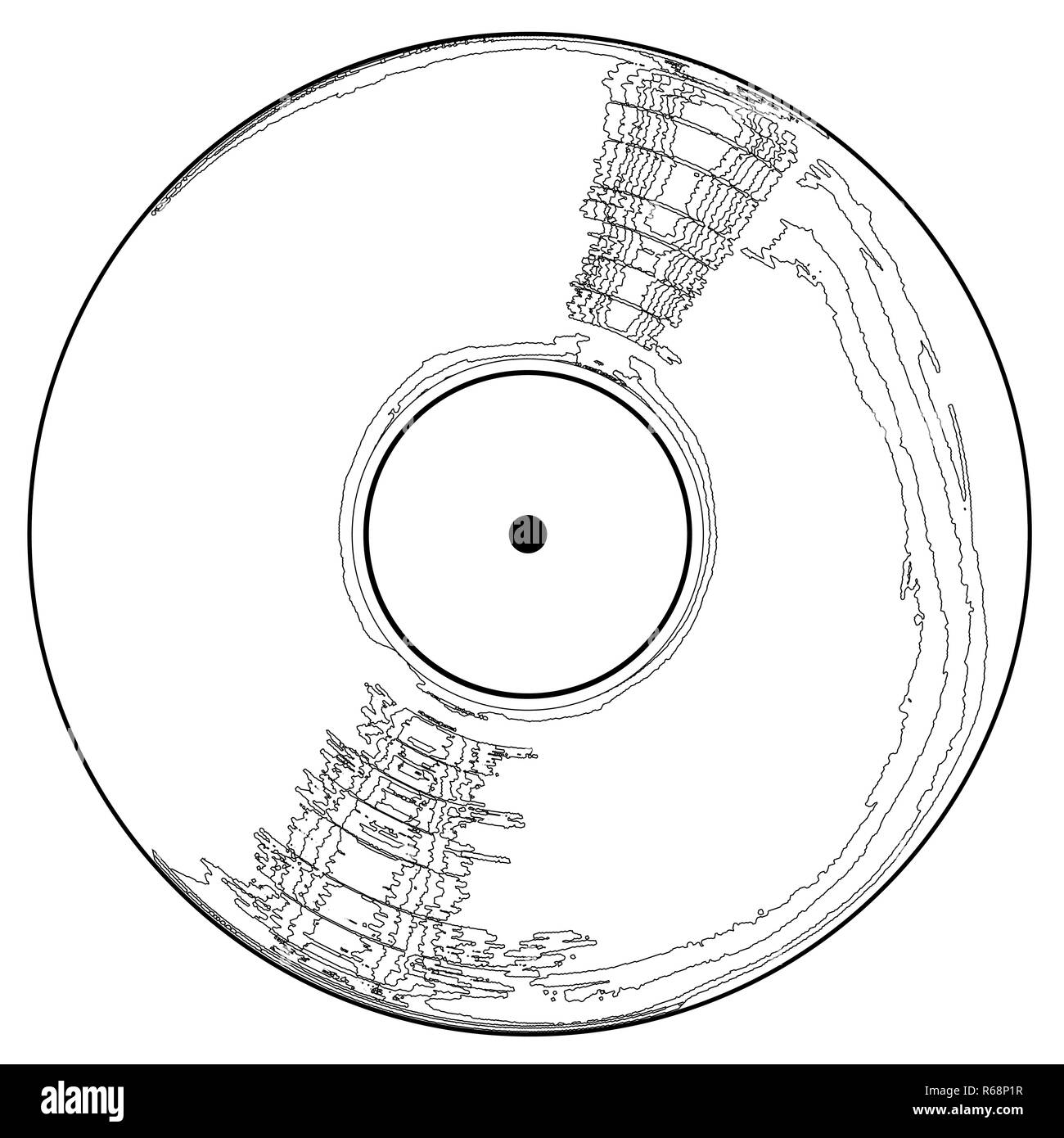 Vinyl record vector sketch hi-res stock photography and images - Alamy