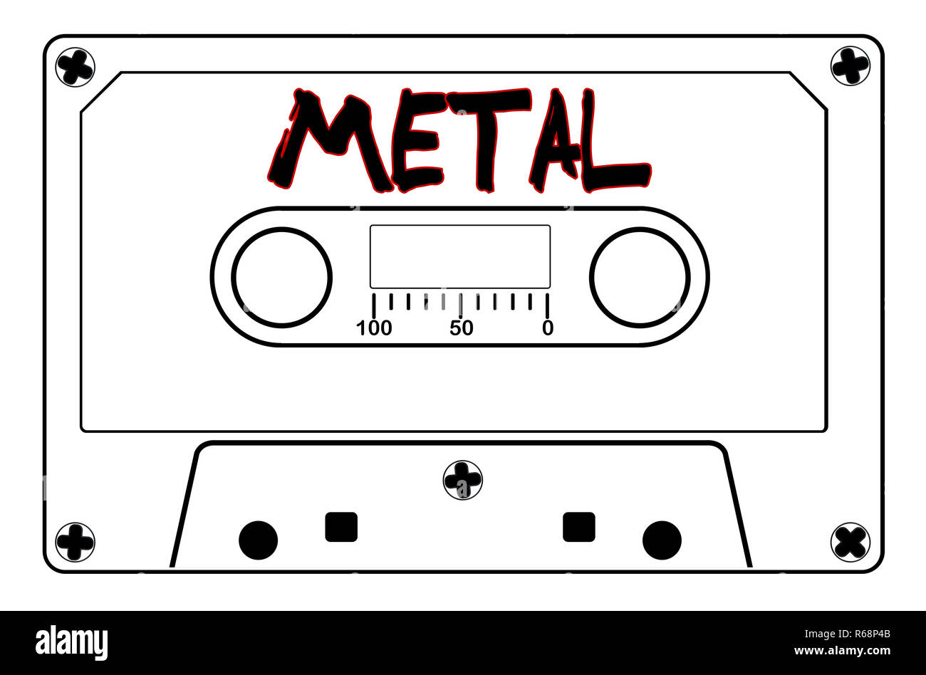 Metal Music Tape Cassette Stock Photo - Alamy