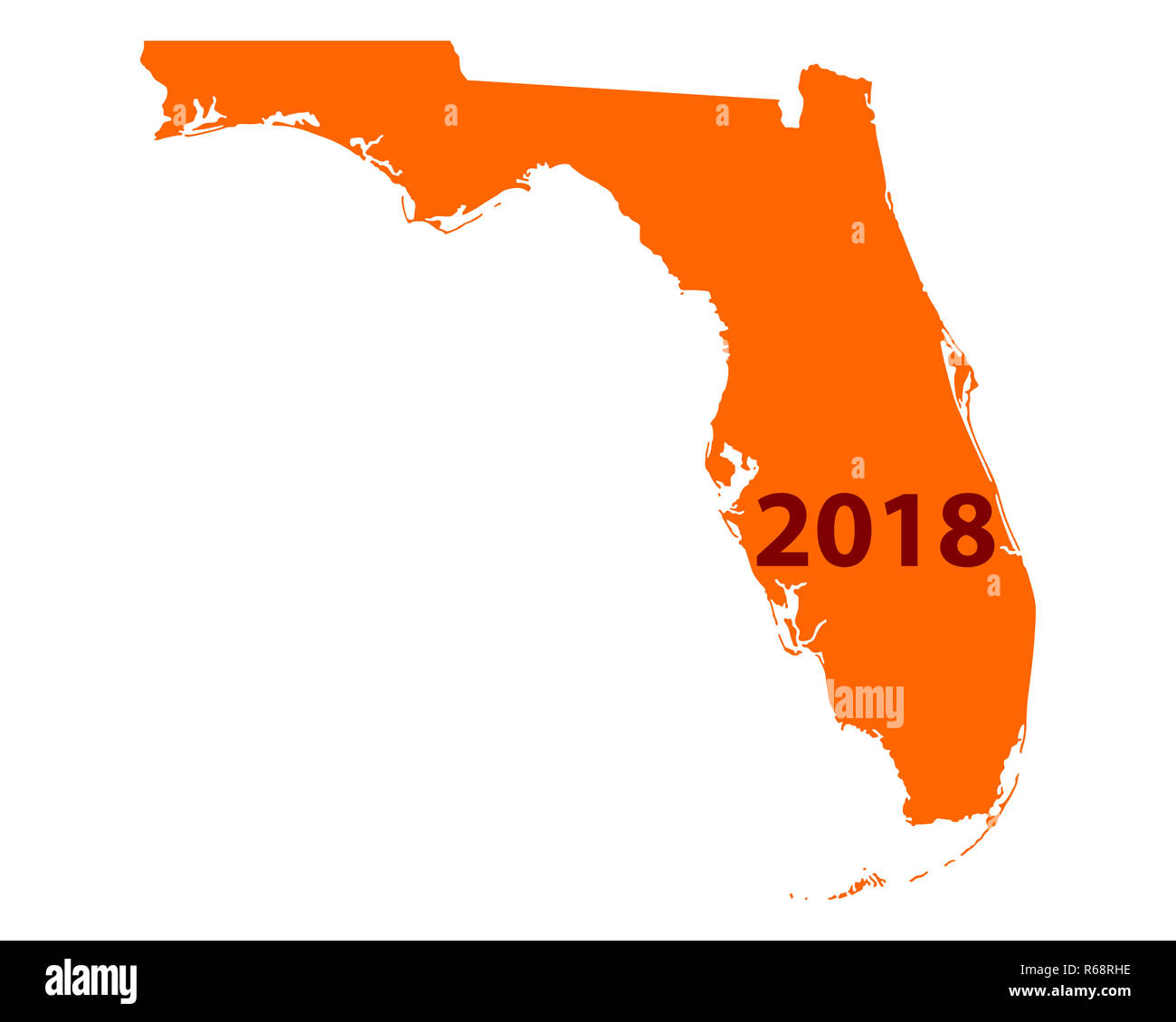 map of florida 2018 Stock Photo - Alamy