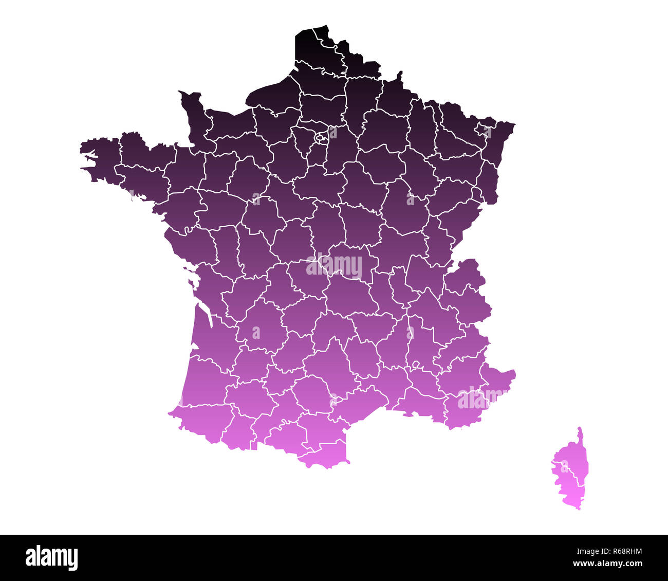 Regions of france Cut Out Stock Images & Pictures - Alamy