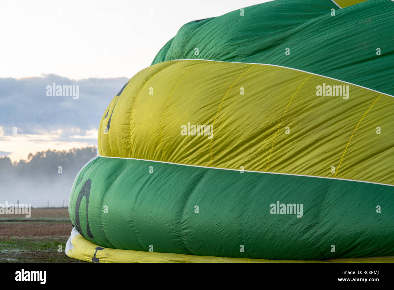 Inflated balloons at King valley hot air balloon festival in Victoria ...