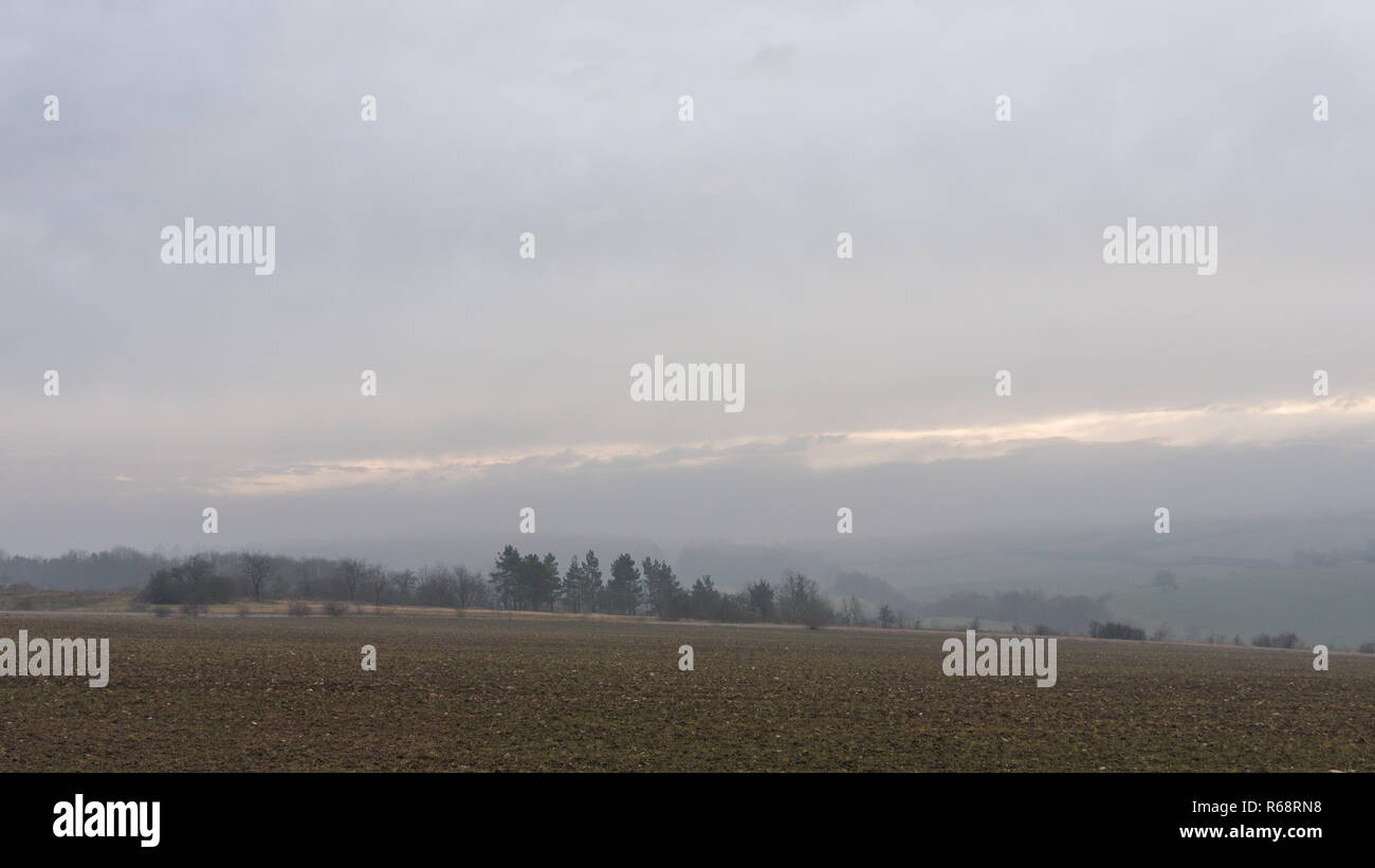 landscape in winter without snow Stock Photo - Alamy