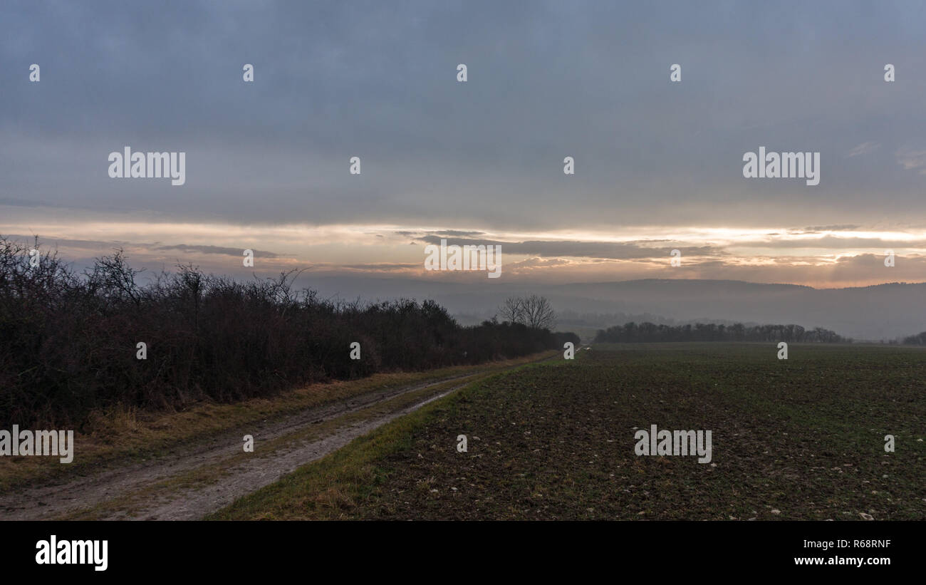 landscape in winter without snow Stock Photo - Alamy