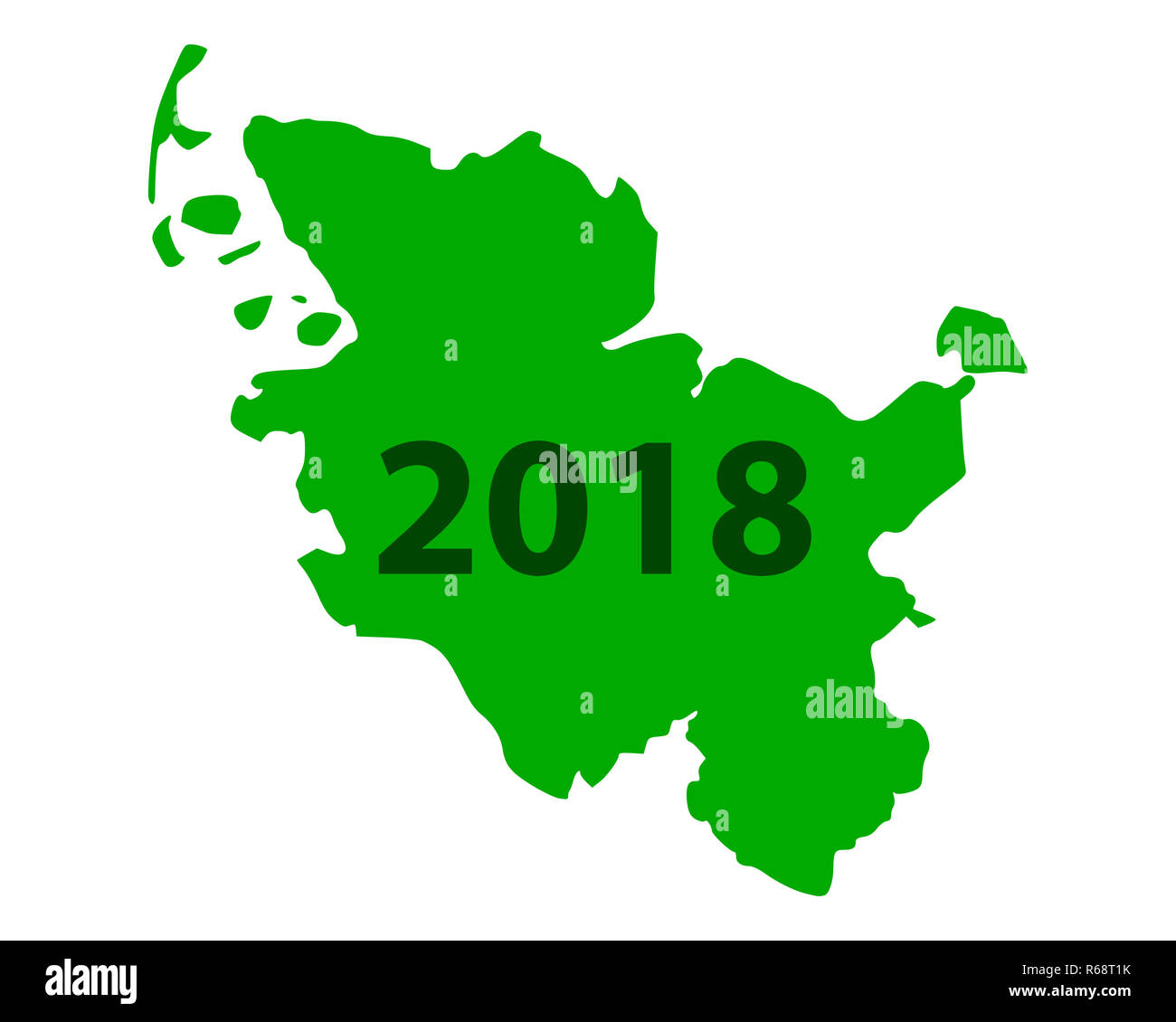 map of schleswig-holstein 2018 Stock Photo - Alamy
