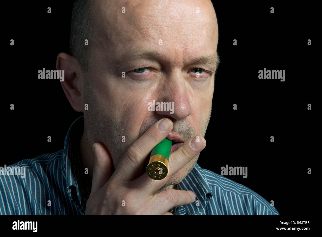 the danger of smoking a bullet Stock Photo - Alamy