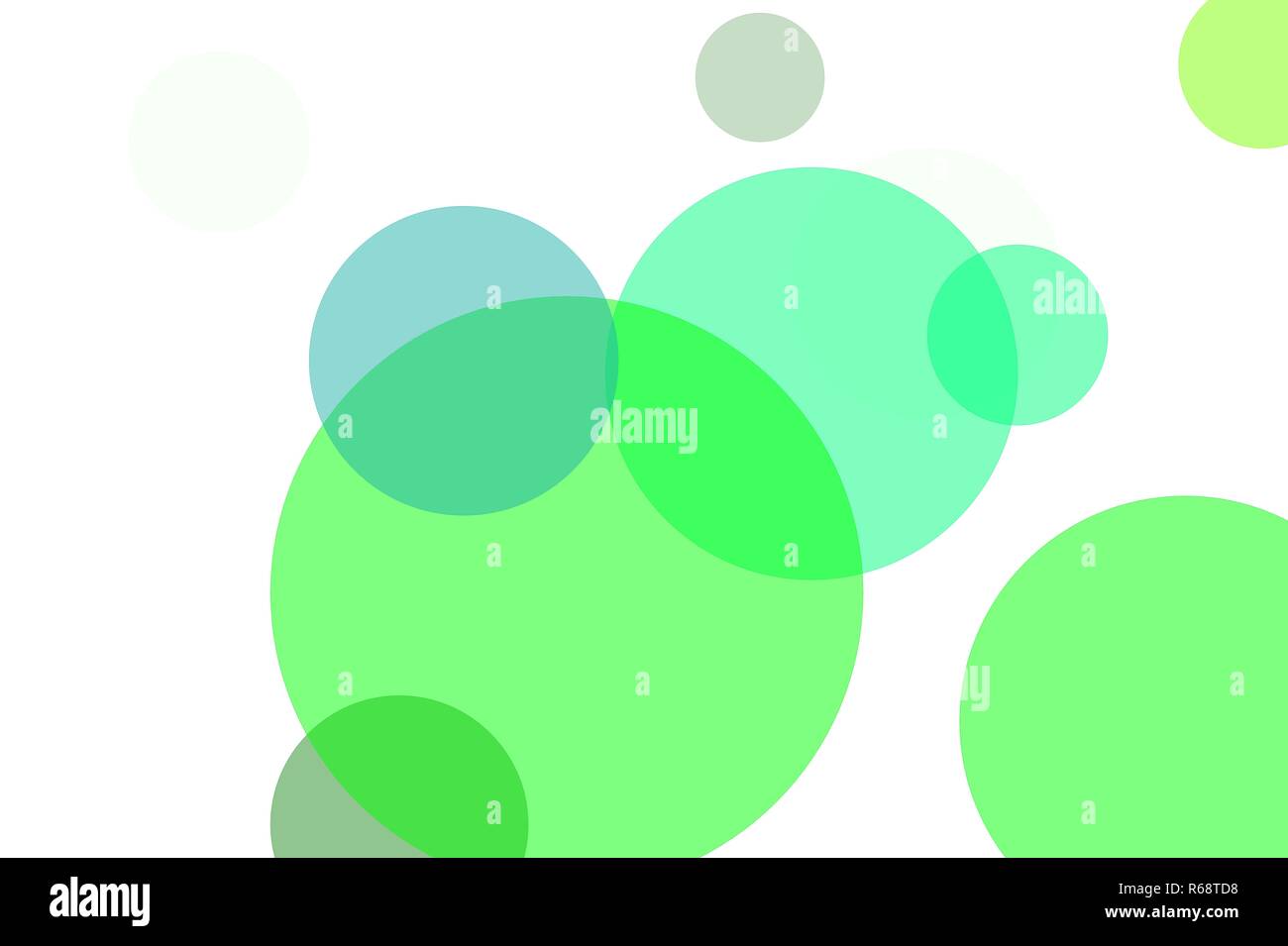 Abstract green circles illustration background Stock Photo - Alamy