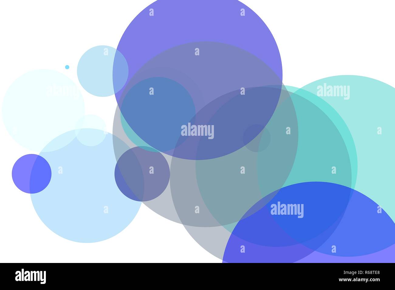 Abstract blue circles illustration background Stock Photo - Alamy