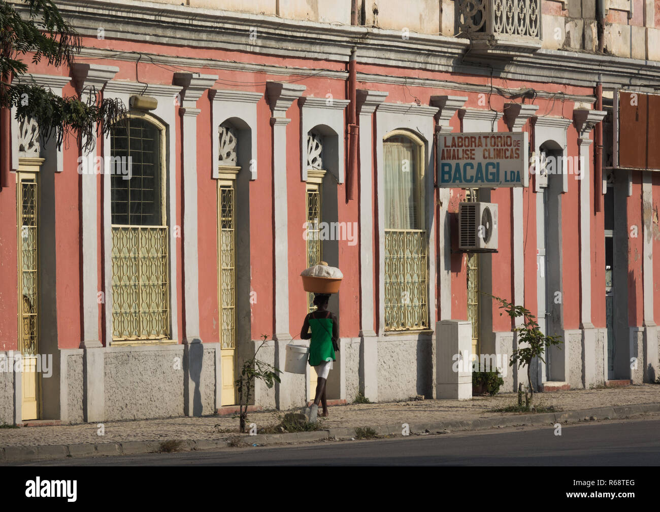 Old Portuguese style colonial building, Benguela Province, Lobito ...