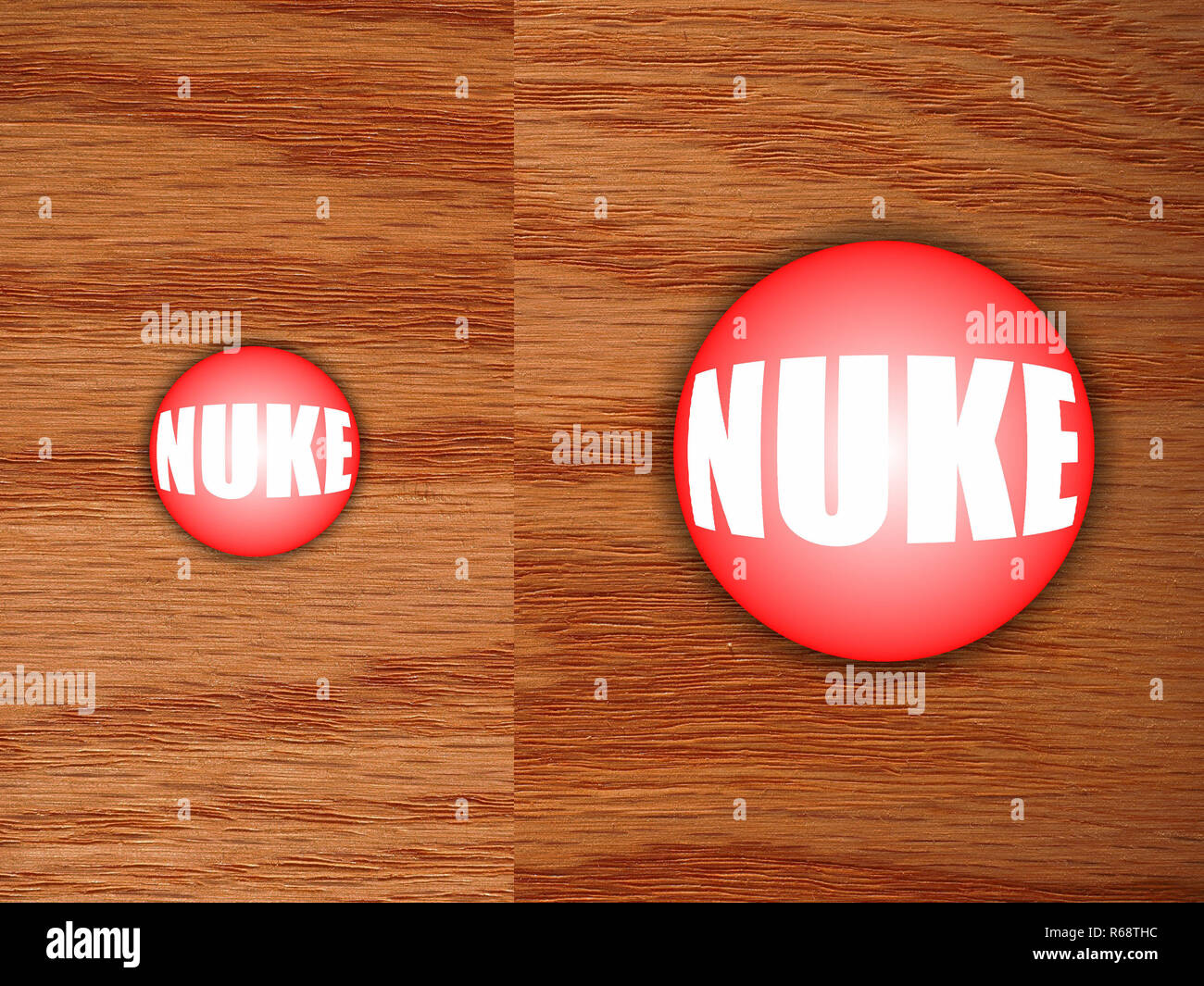 Nuclear Button on desk Stock Photo - Alamy