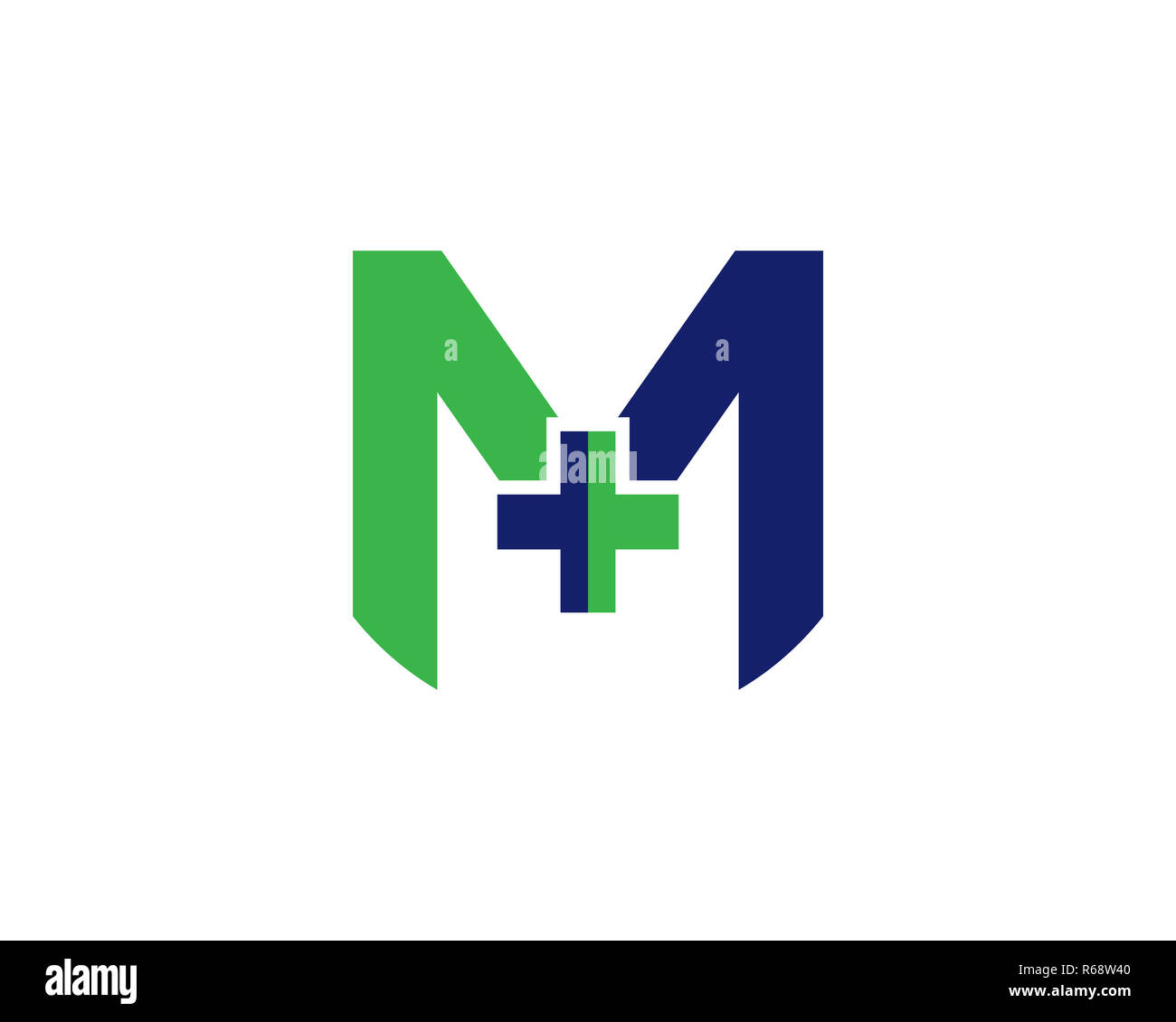 m letter hospital logo Stock Photo - Alamy