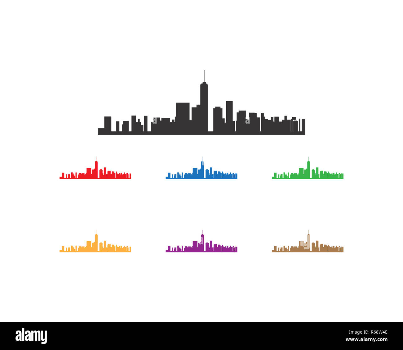 manhattan town logo Stock Photo - Alamy