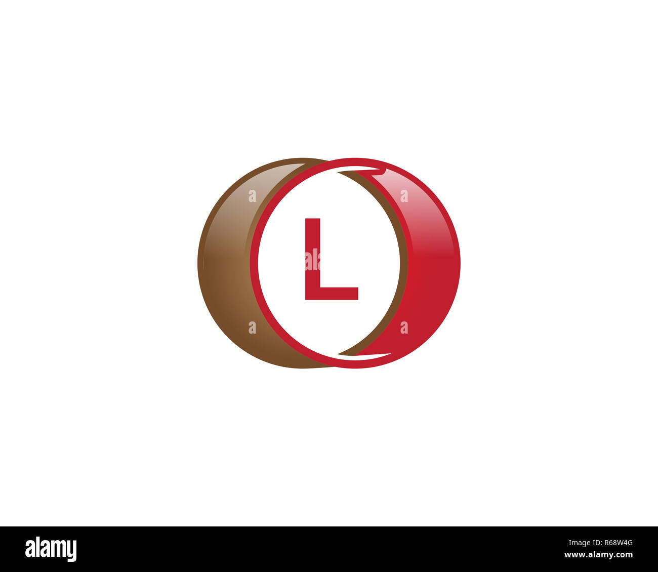 l letter circle logo Stock Photo - Alamy