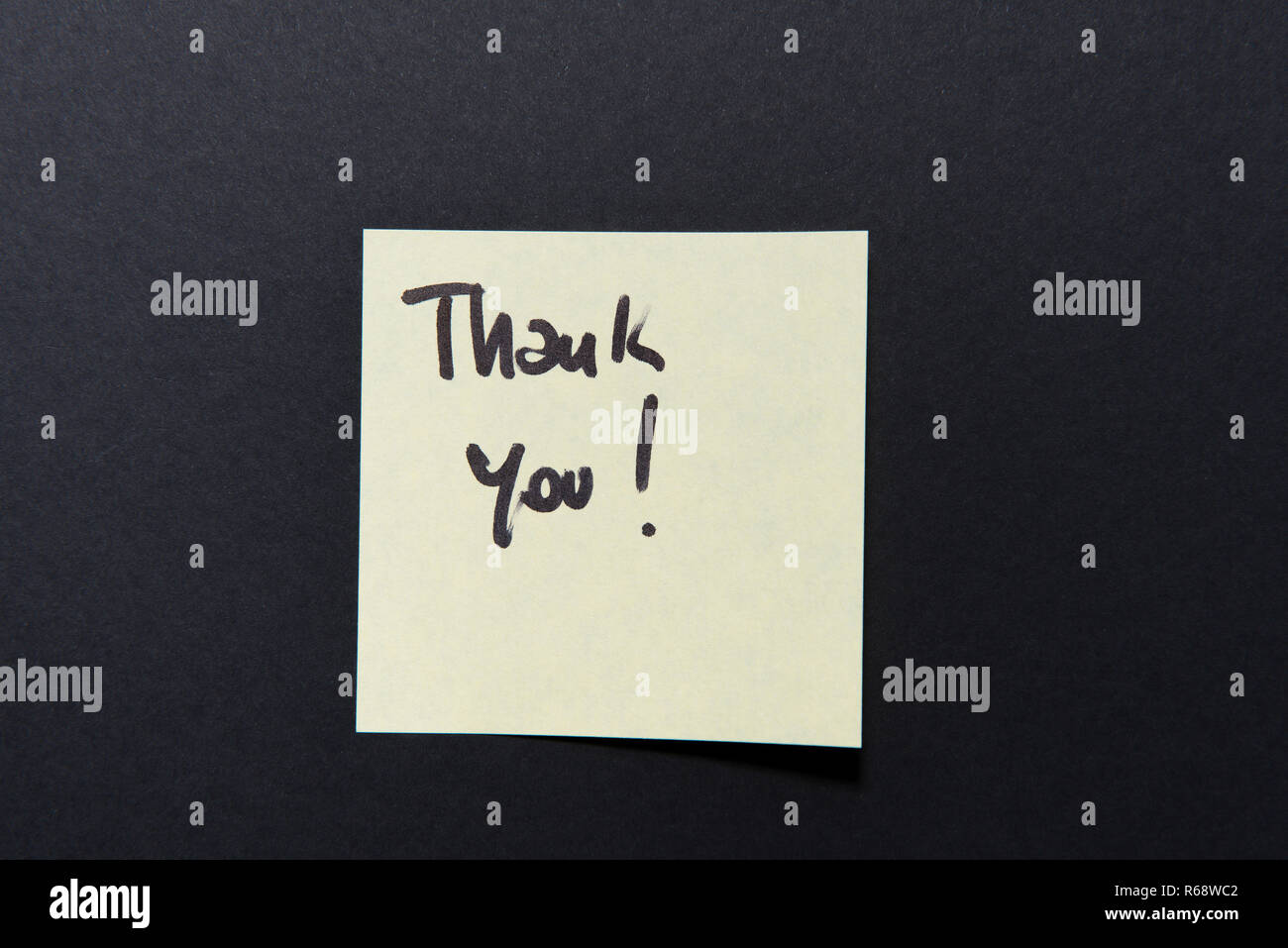 a reminder with the word thank you Stock Photo - Alamy