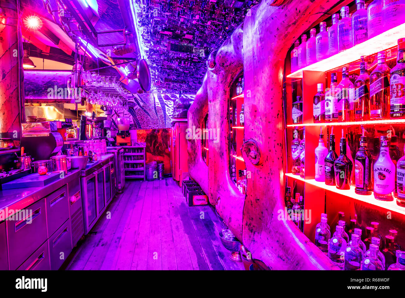 Istanbul, Turkey - October 21, 2018; a variety of bottles Scotch ...