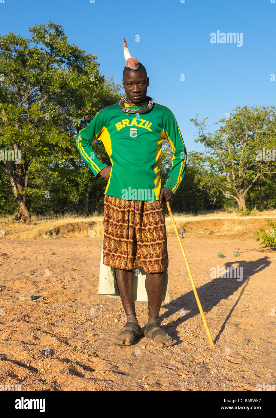 Himba tribe man with the traditional hairstyle, Cunene Province ...