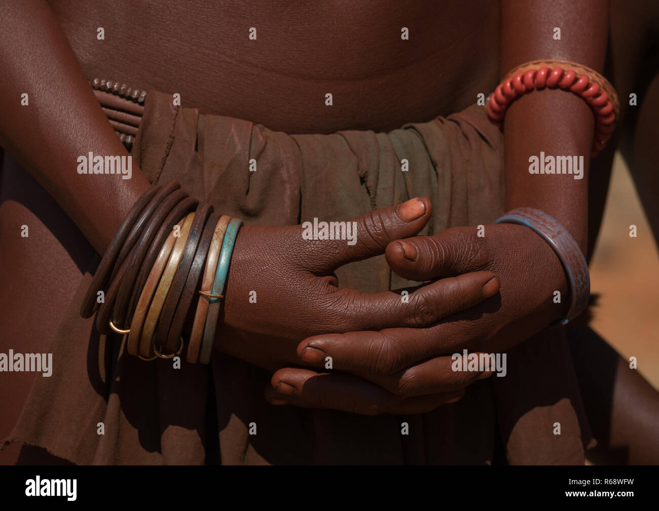 Himba tribe young woman, Cunene Province, Oncocua, Angola Stock Photo ...