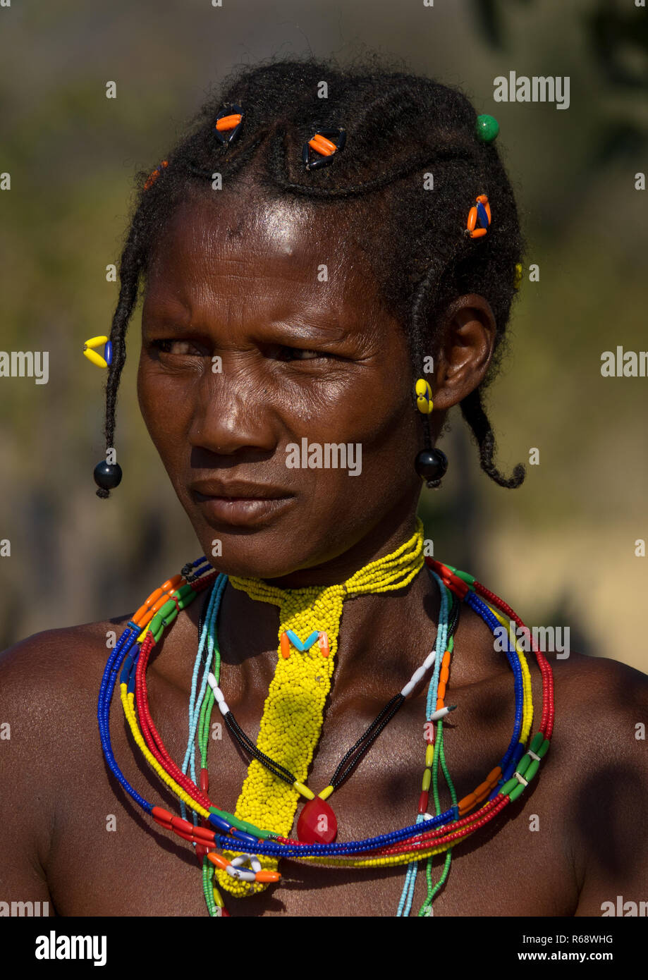Portrait Of A Mudimba Tribe Woman Cunene Province Cahama Angola