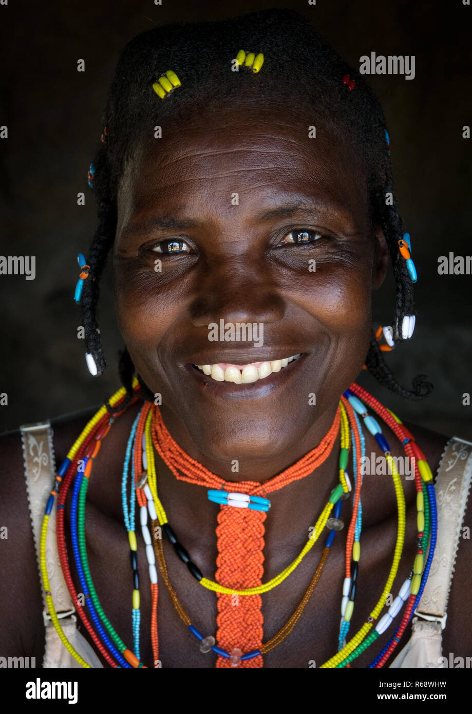 Portrait of a Mudimba tribe woman, Cunene Province, Cahama, Angola ...