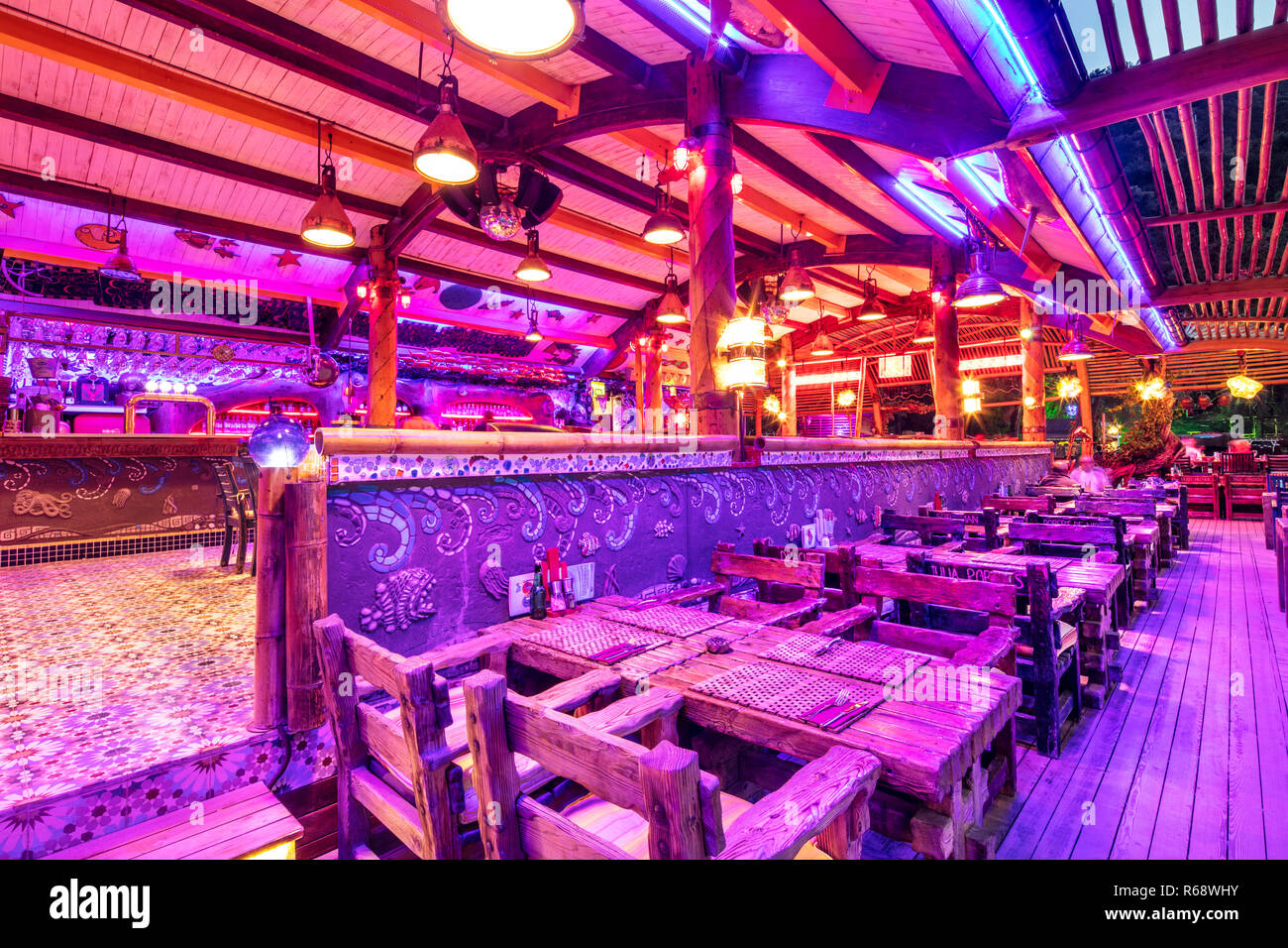 Istanbul, Turkey - October 21, 2018; a variety of bottles Scotch ...