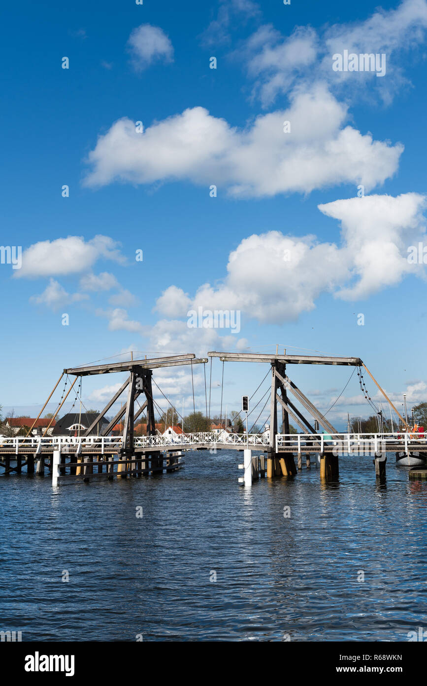 Wiecker Historical bascule bridge in sunlight, Germany Stock Photo - Alamy