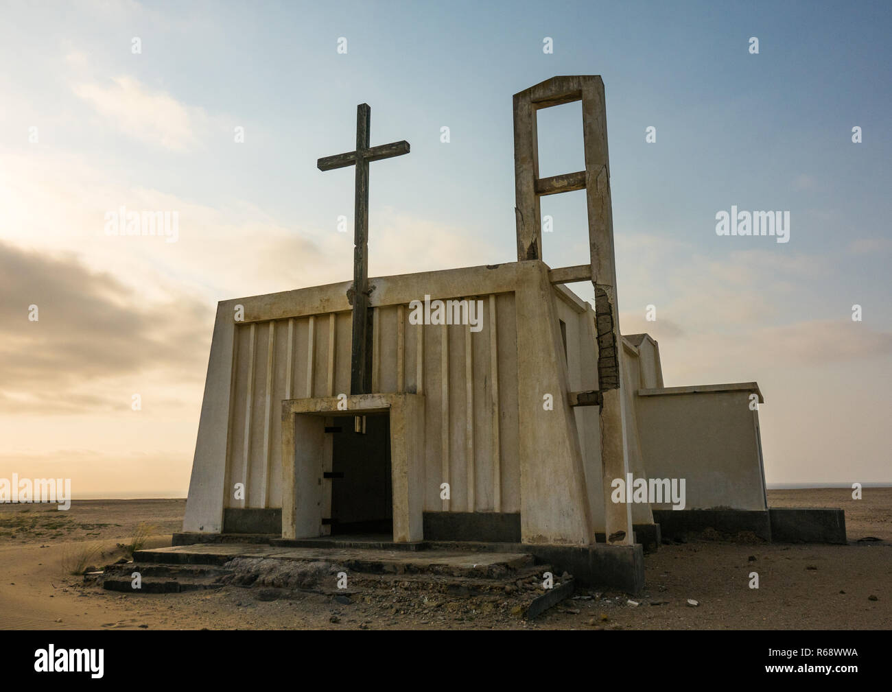Church from the portuguese colonial era, abandoned in the middle of the ...