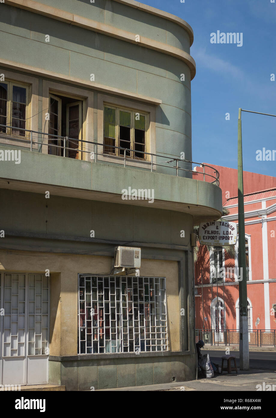Old portuguese colonial building, Namibe Province, Namibe, Angola Stock ...
