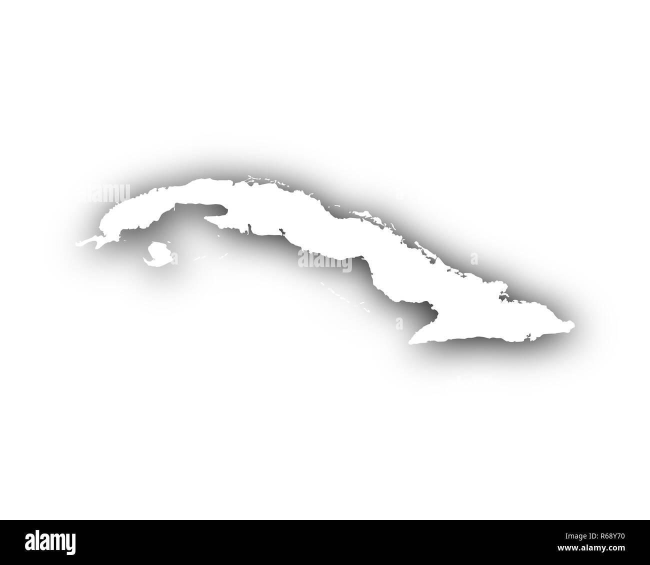 Cuba map 3d Black and White Stock Photos & Images - Alamy