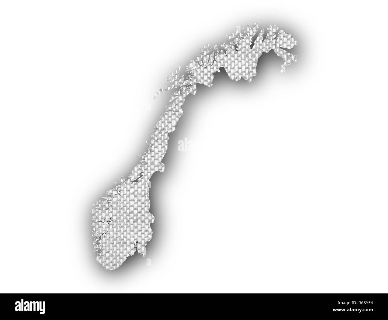 map of norway on linen Stock Photo - Alamy