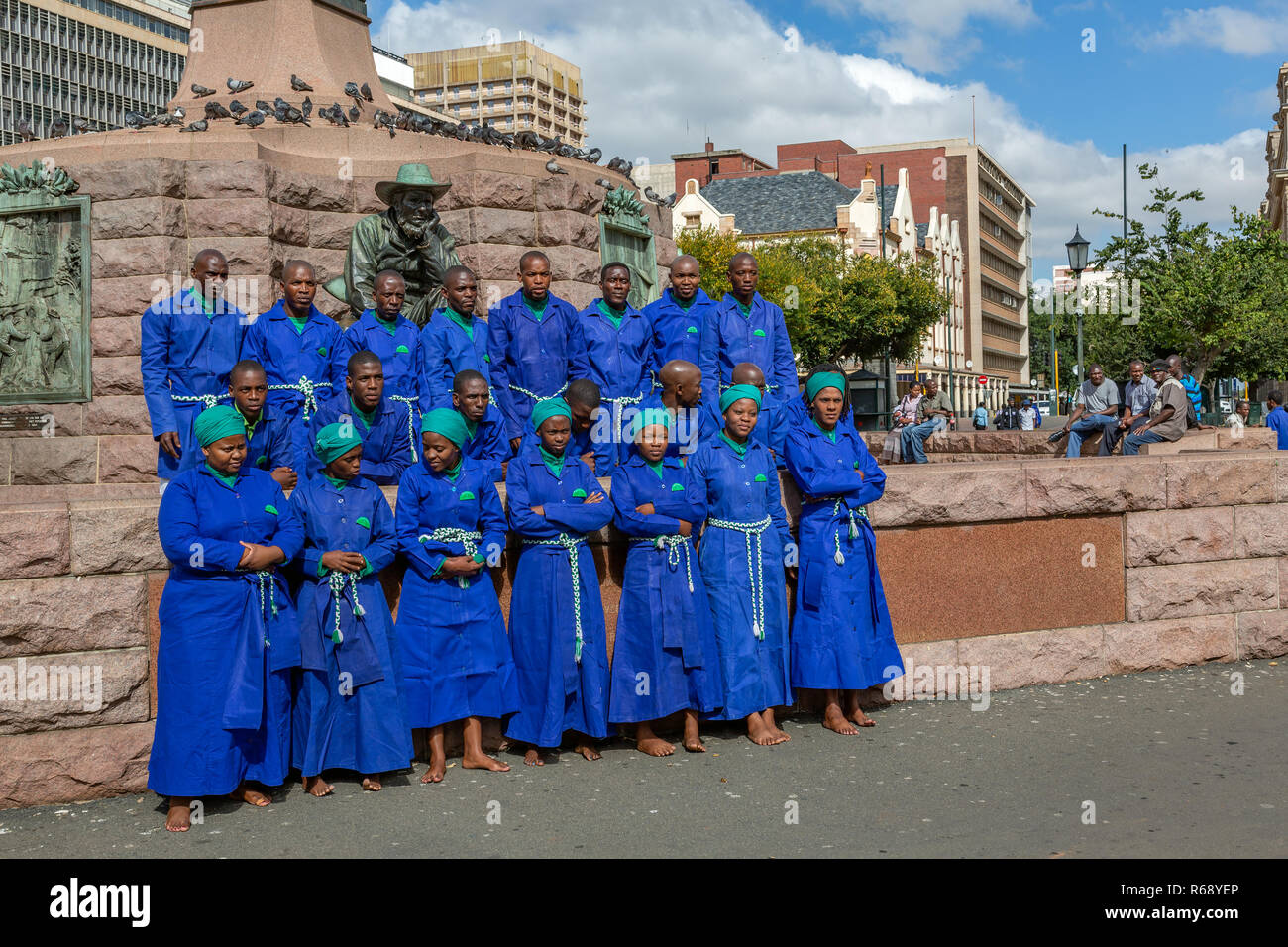 Church choir singing in front of the Paul Kruger statue on Church ...