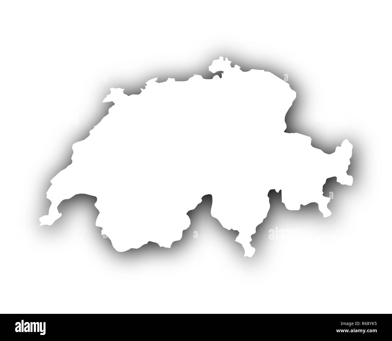 Map of switzerland Black and White Stock Photos & Images - Alamy