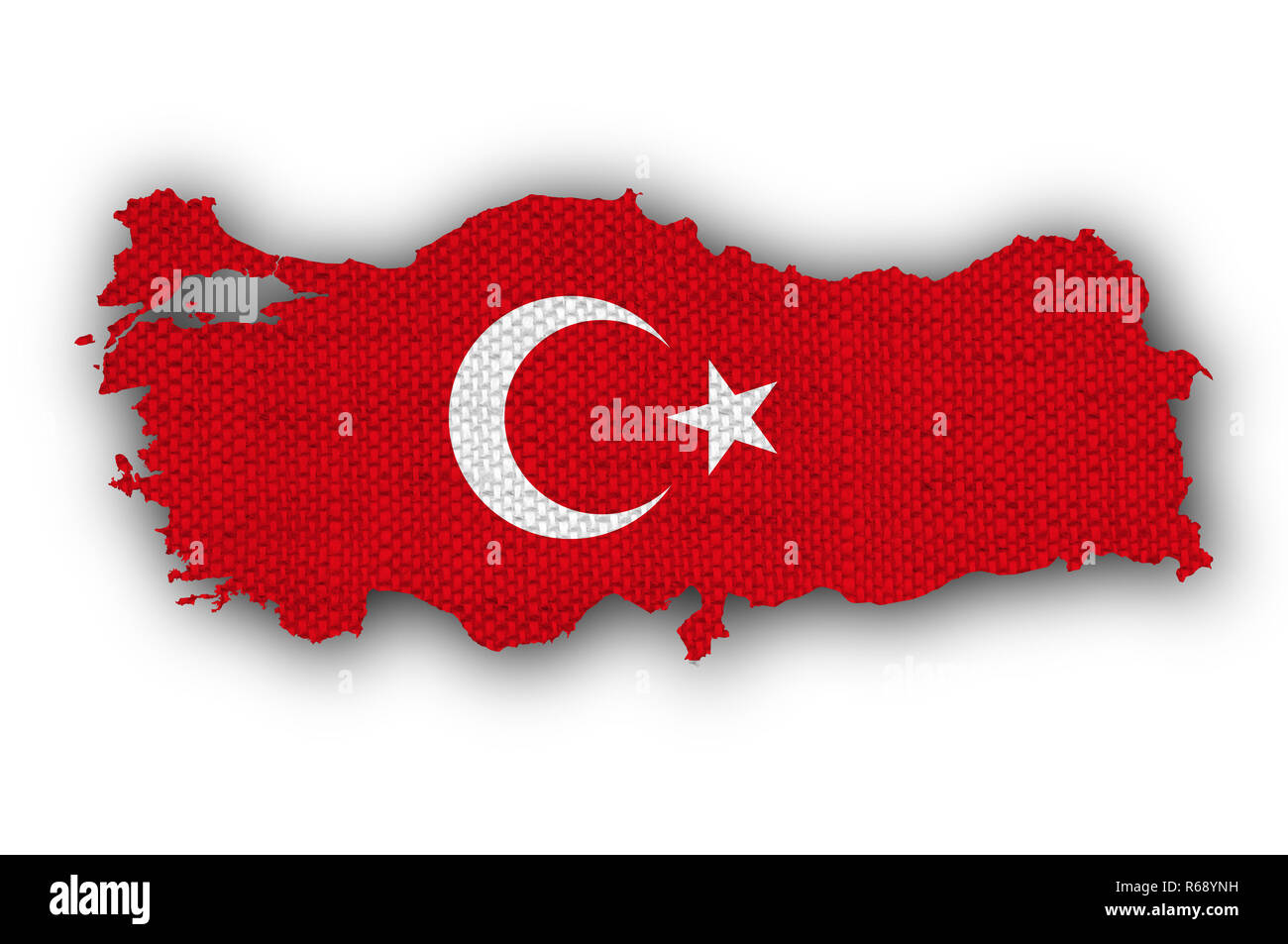 map and banner of turkey on old linen Stock Photo - Alamy