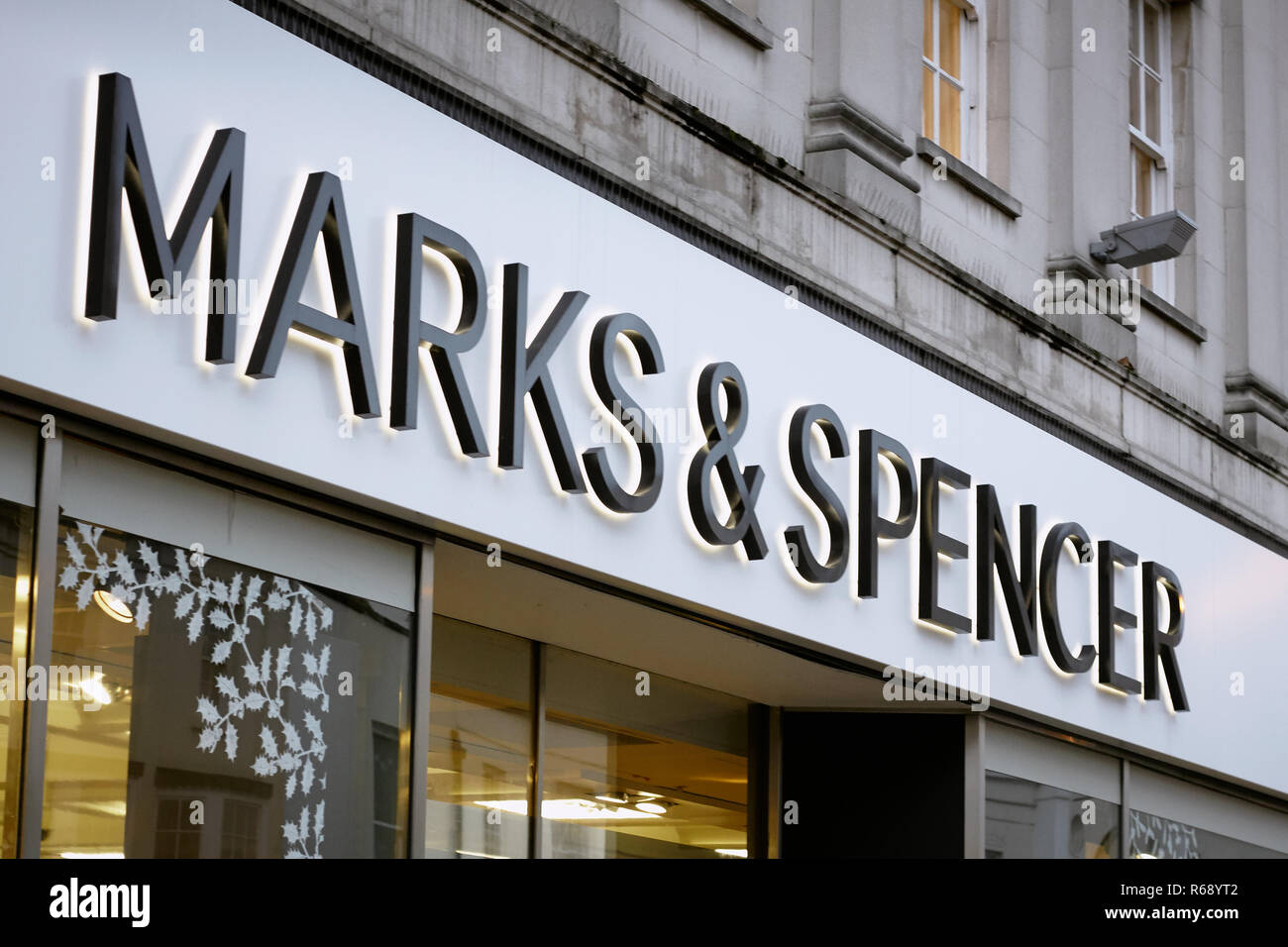 Marks and Spencer store front on Cheltenham High Street Stock Photo - Alamy