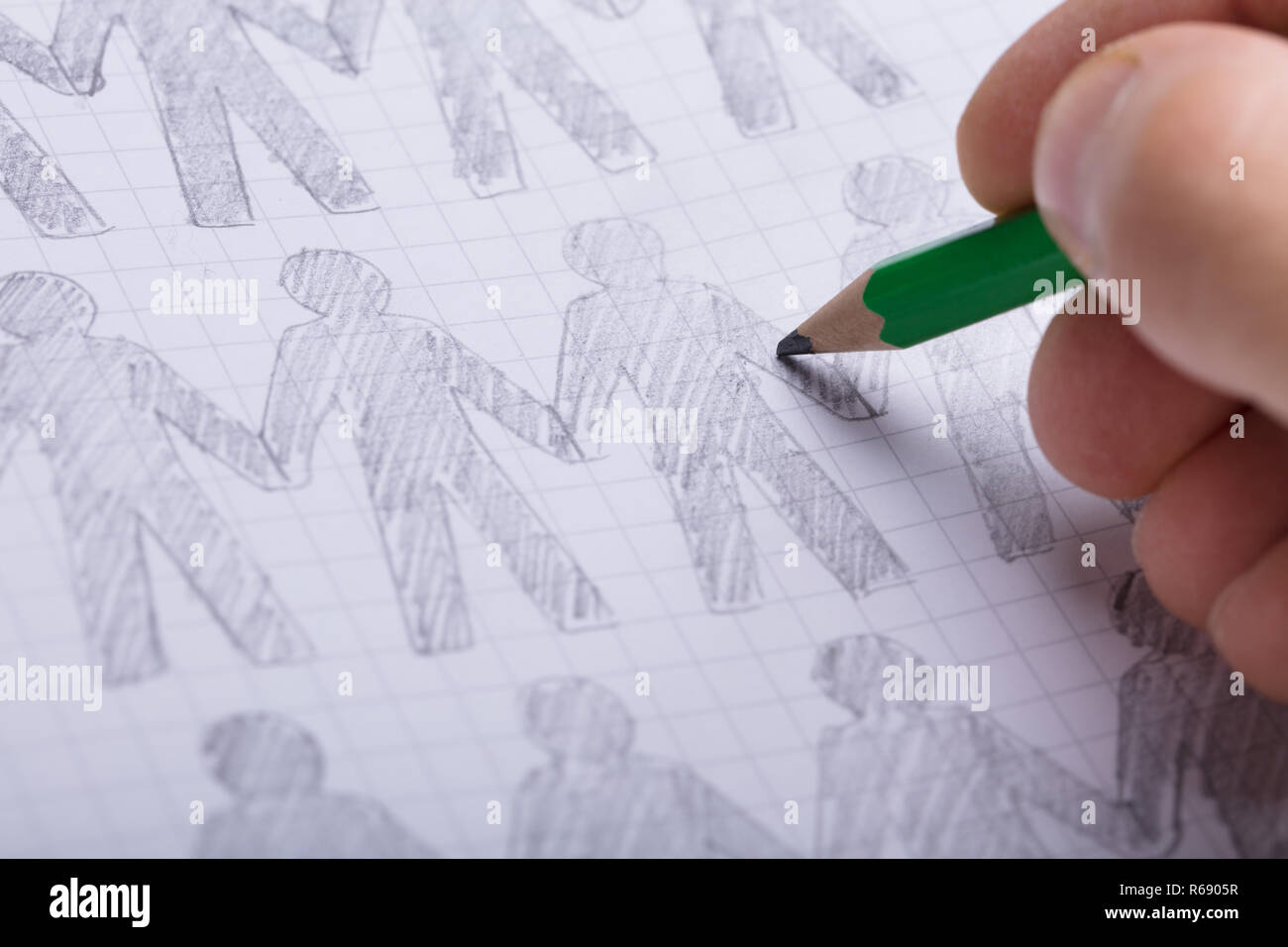 Person's Hand Drawing Figures Stock Photo - Alamy