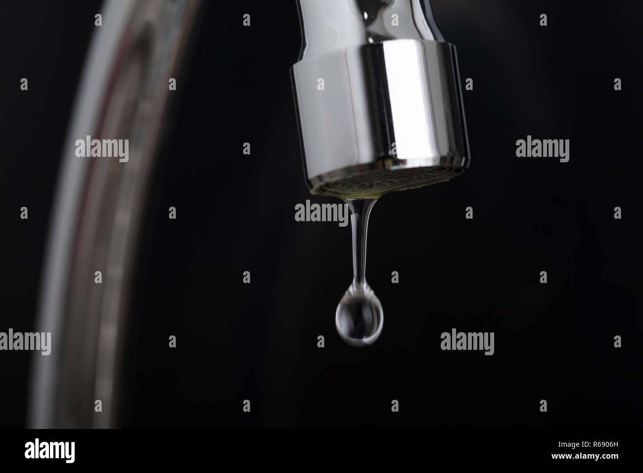 Leakage Tap With Dripping Water Drop Stock Photo - Alamy
