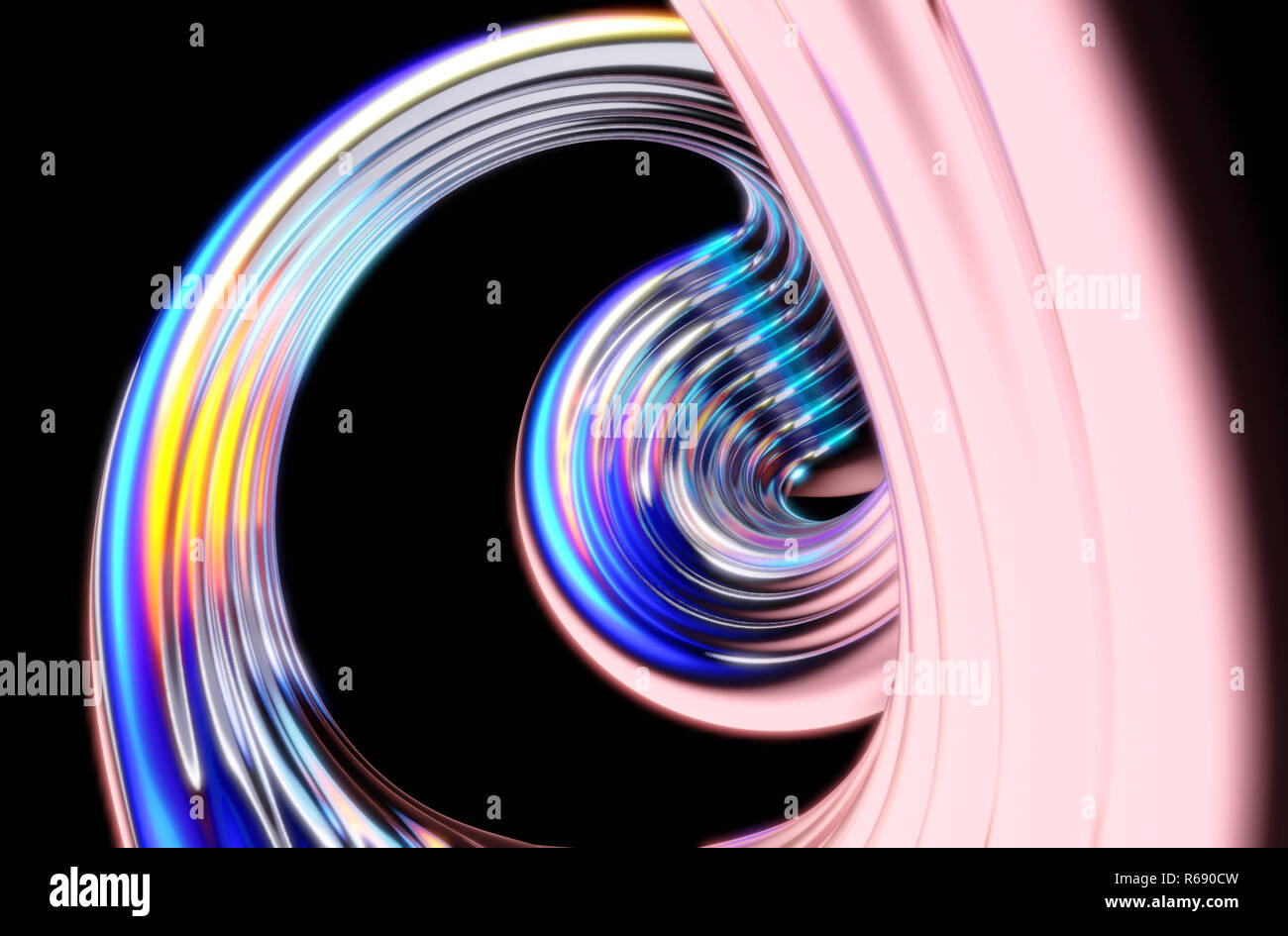 Abstract waves - 3D Illustration Stock Photo - Alamy