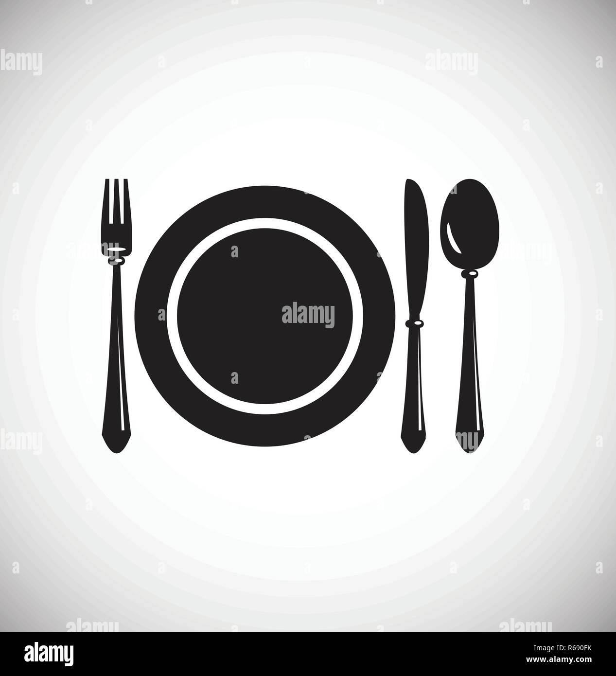 Wedding dinner icon on white background for graphic and web design ...
