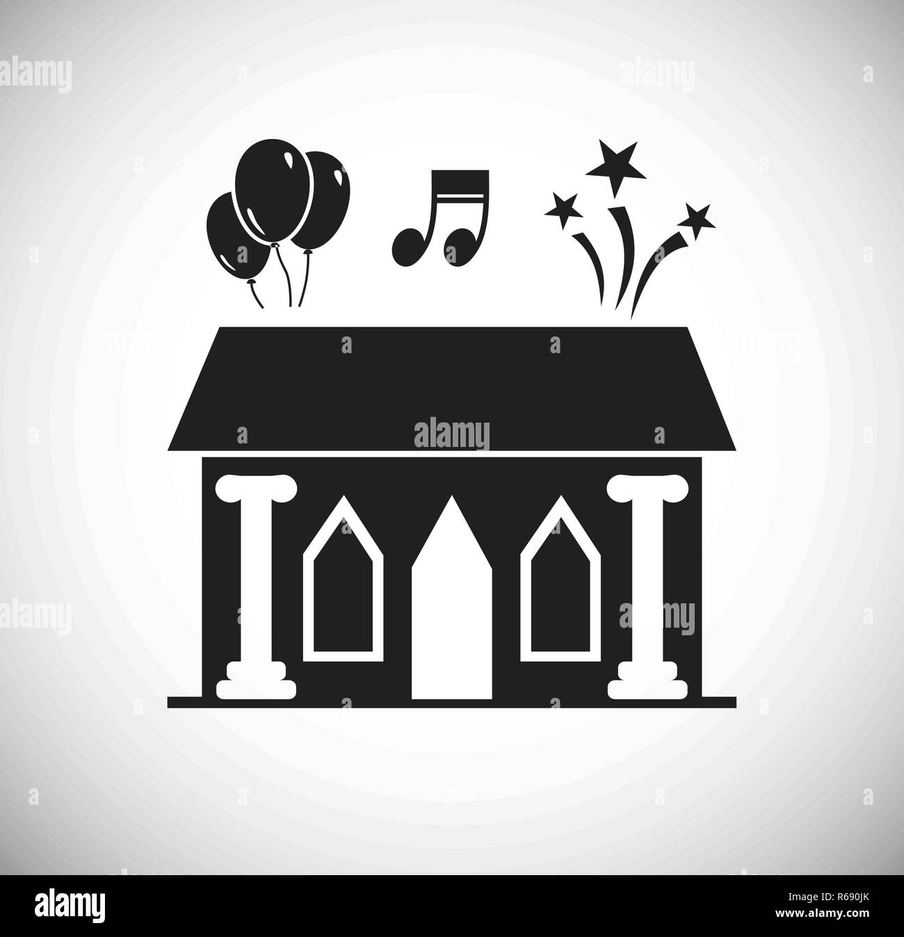 WEdding ceremony venue icon on white background for graphic and web ...