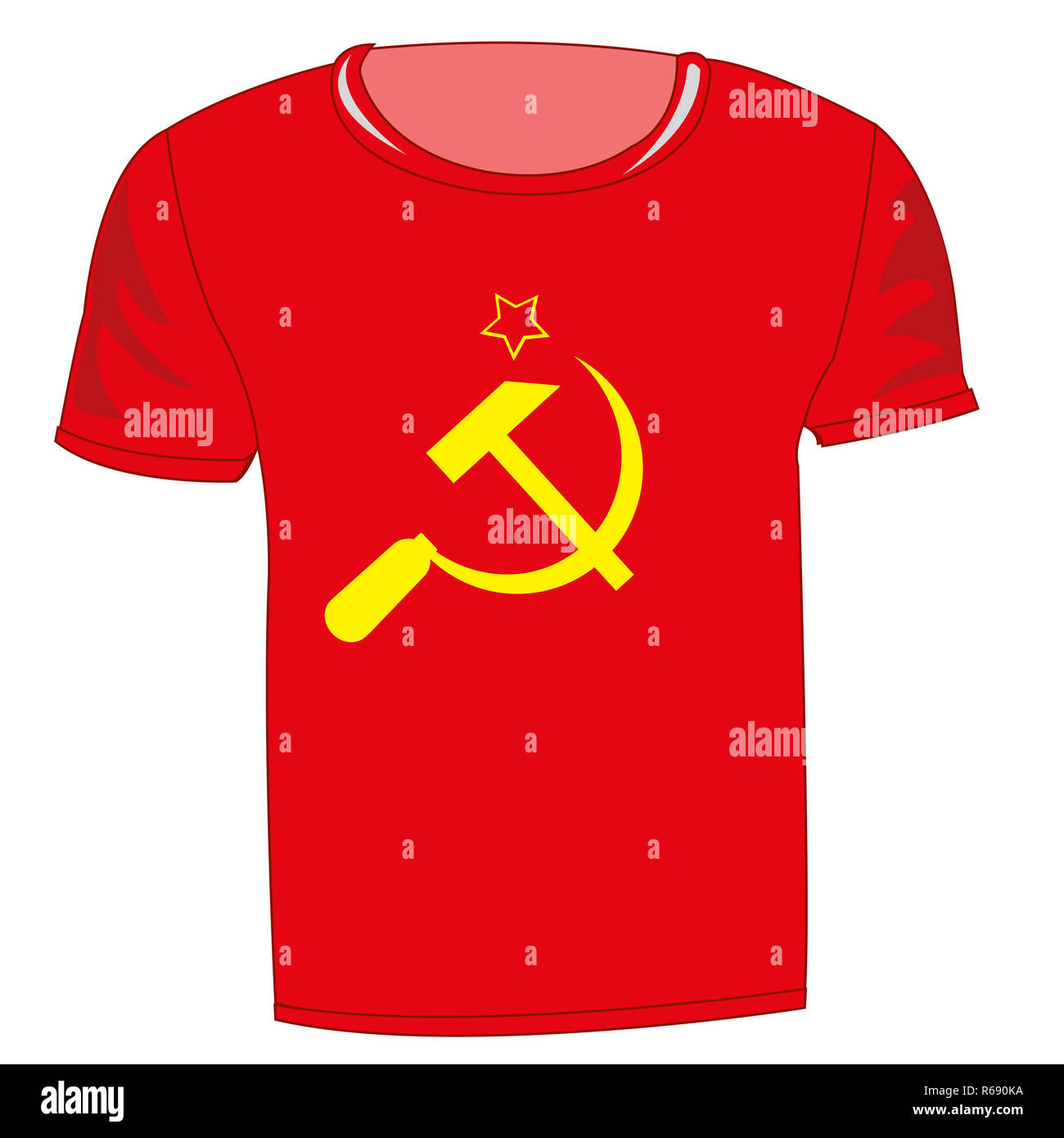 T-shirt with symbol communism Stock Photo - Alamy
