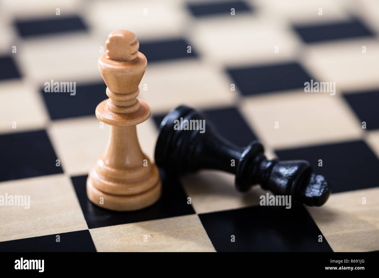 King Chess Piece On Chess Game Stock Photo - Alamy