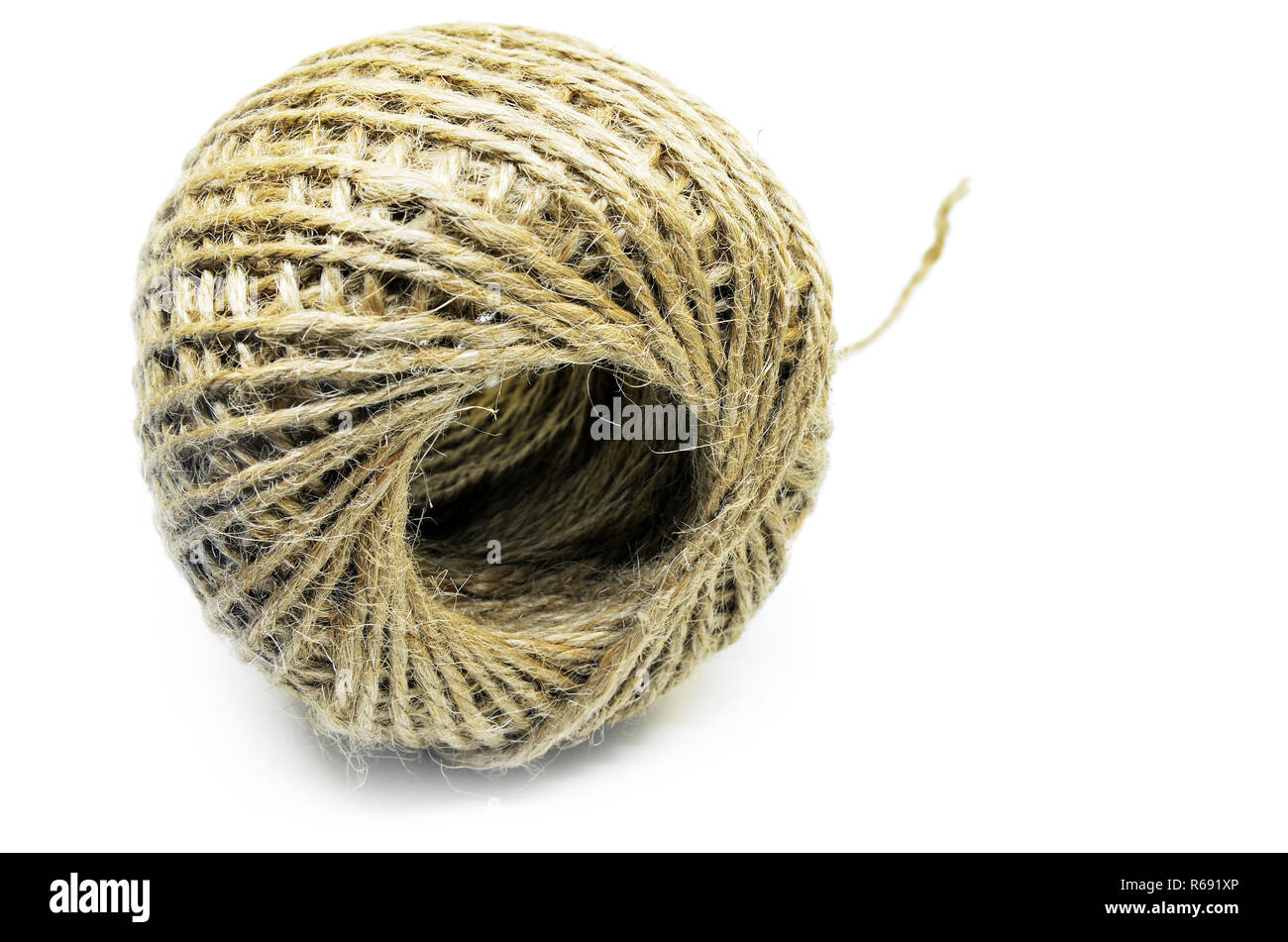 Linen string isolated Stock Photo - Alamy