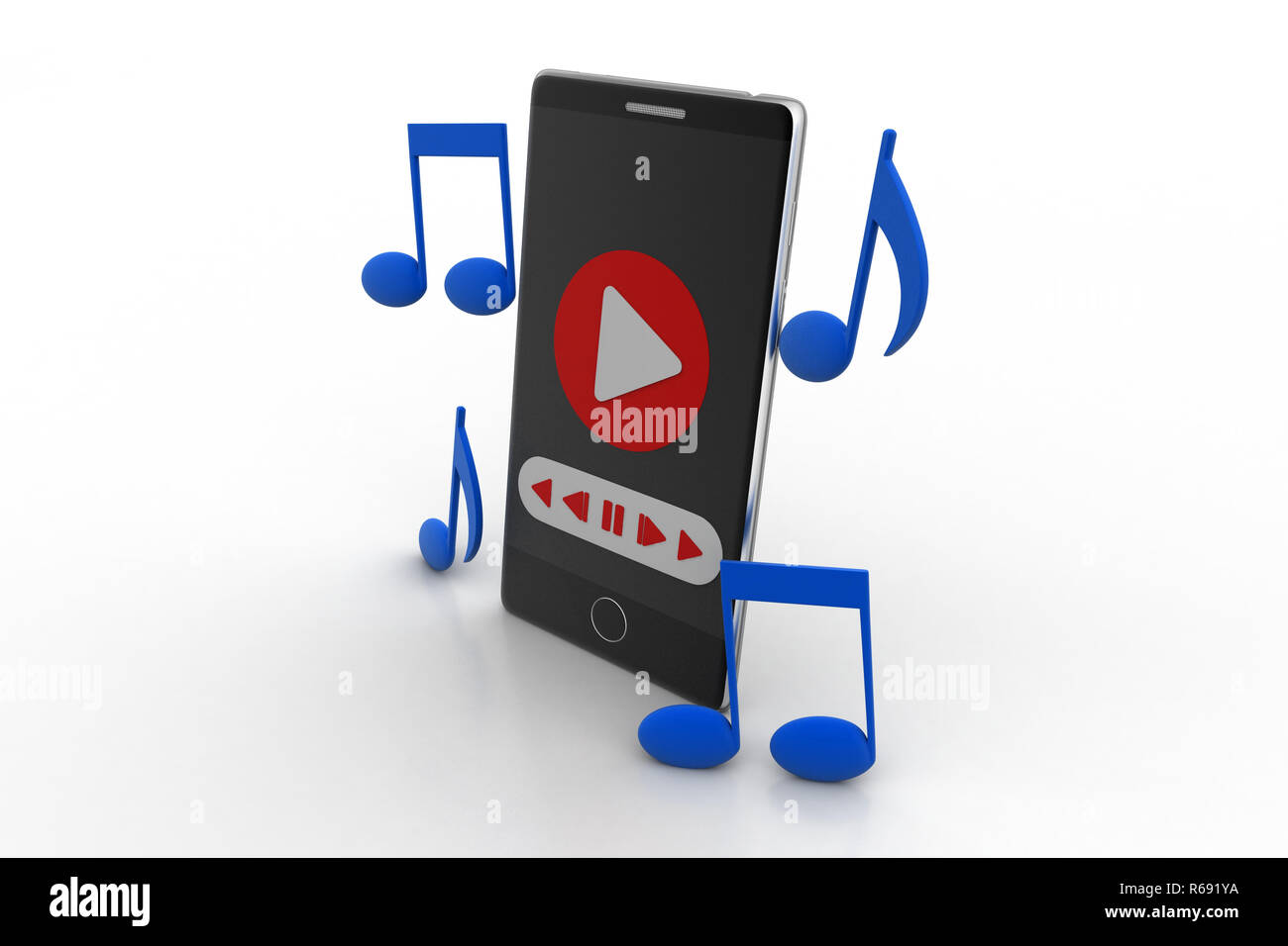 Smart phone with music Stock Photo - Alamy